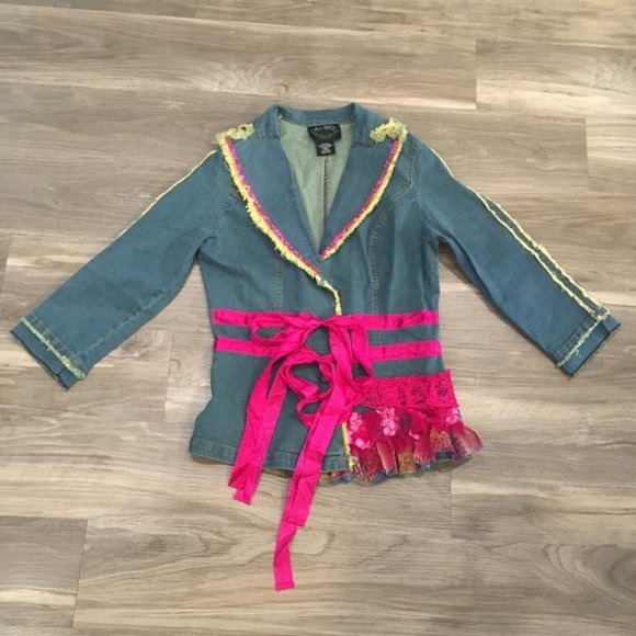 Ashro | Jackets & Coats | Ashro Denim Mixed Materials Jacket | Poshmark